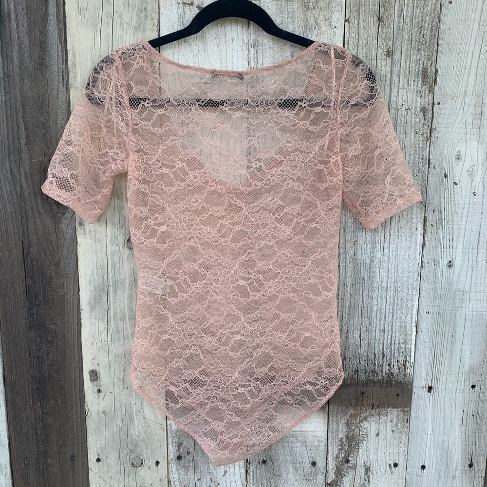Zara Lace Bodysuit Sheer Sexy Lingerie Roses - Gem